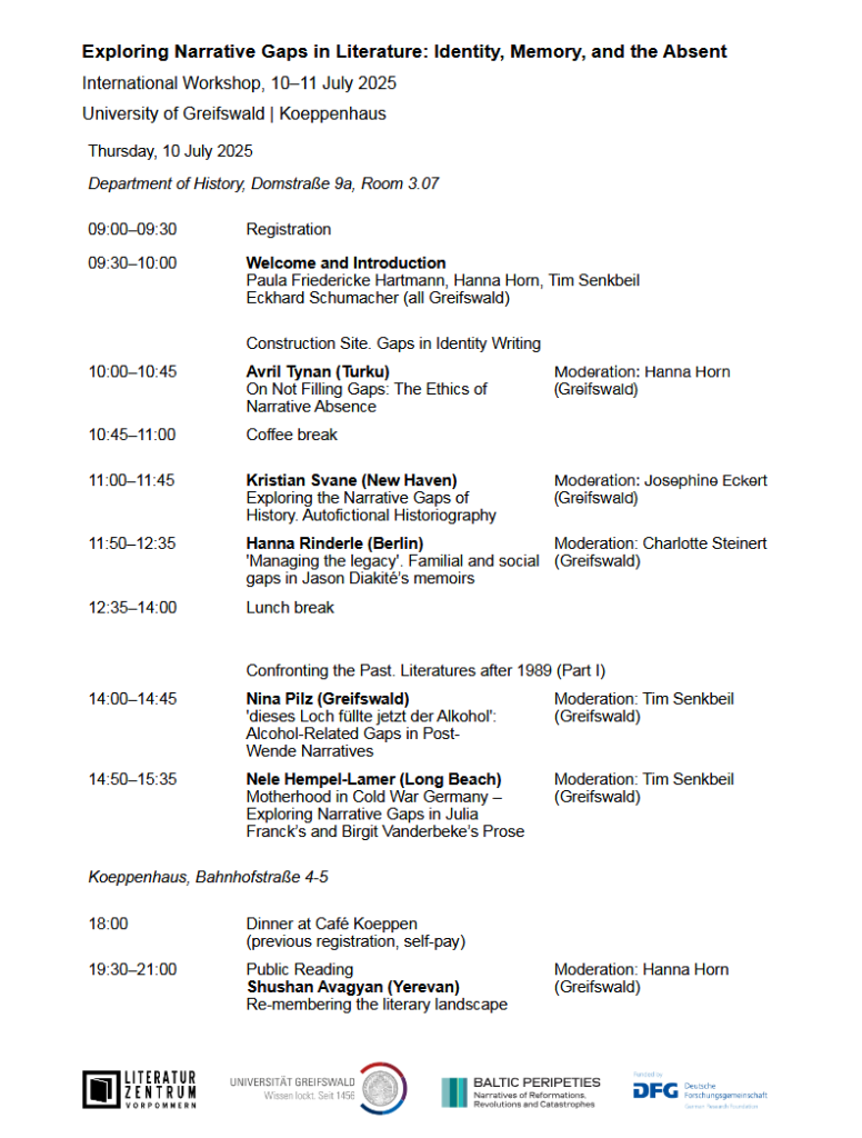 International Workshop "Exploring Narrative Gaps in Literature ...